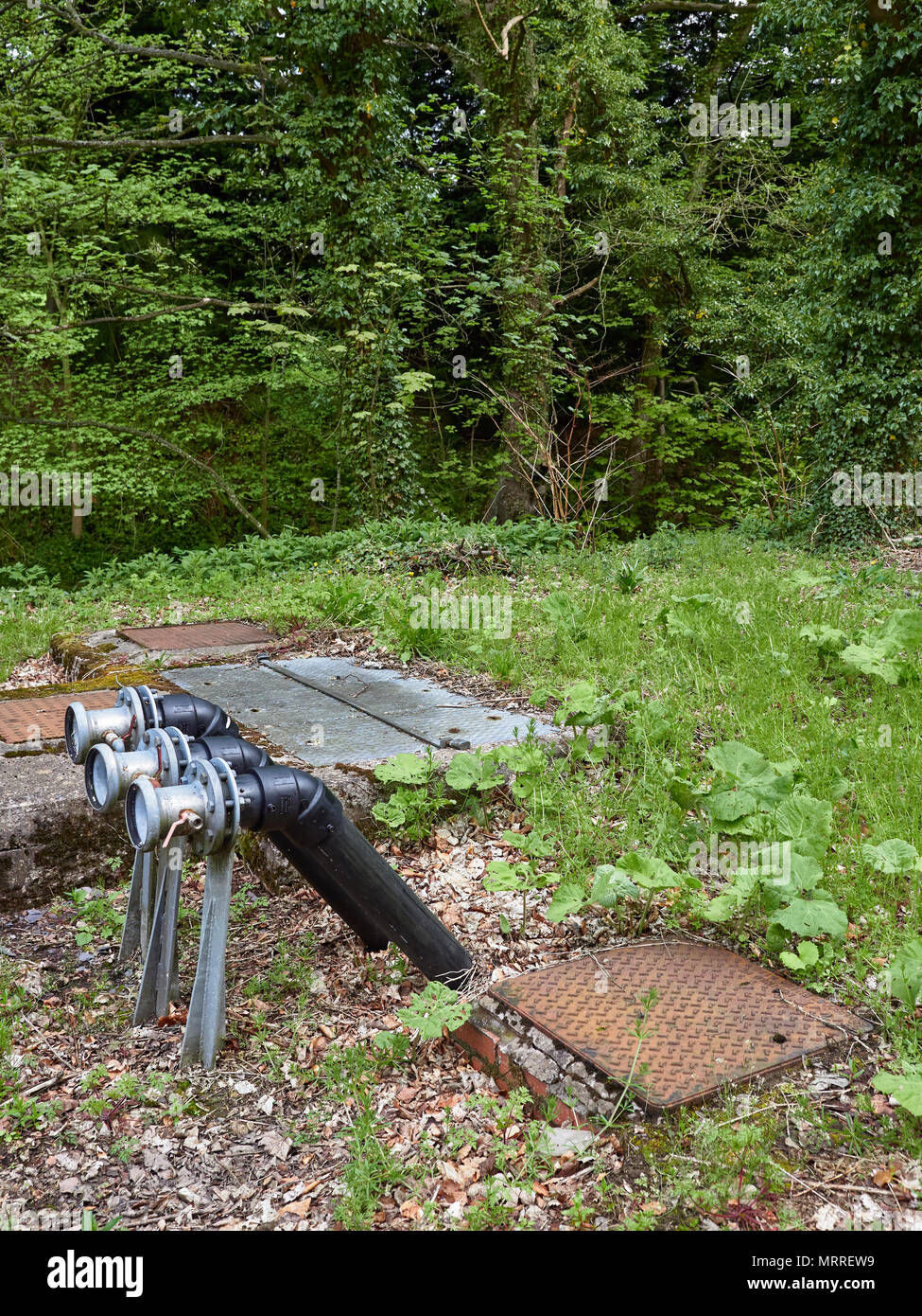 3 Industrial Water Hydrants in the Car Park at Kembuck Village in Fife ...