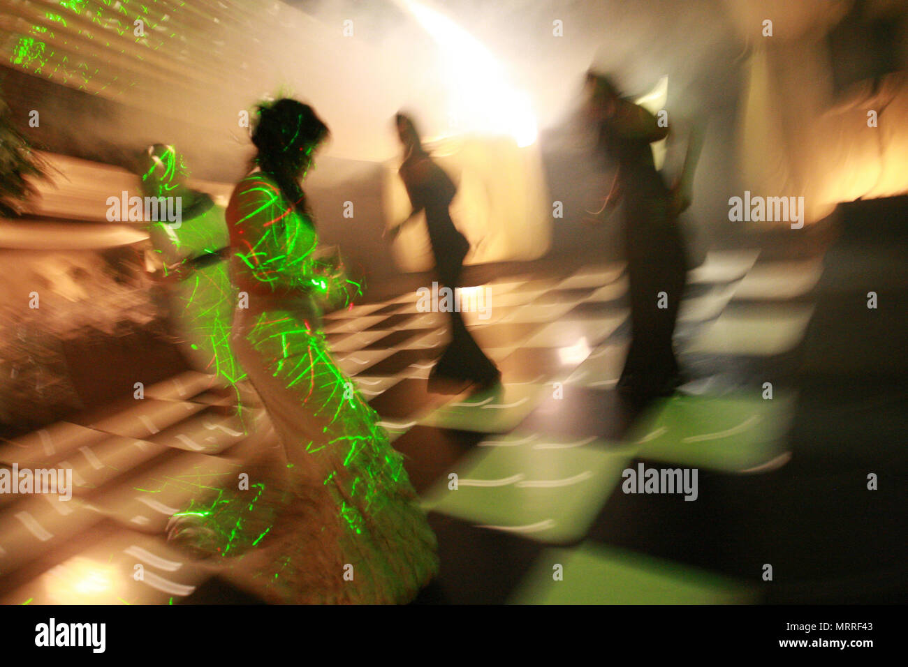 Laser light show on a wedding dance floor Stock Photo - Alamy