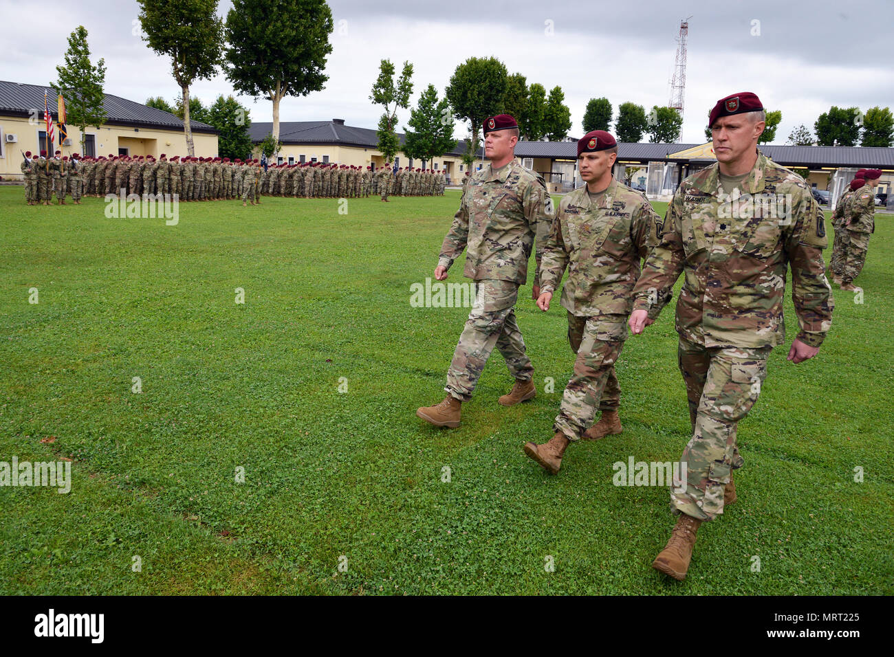 Lt. Col. Robert M. Shaw(left), incoming commander of 1st Battalion ...