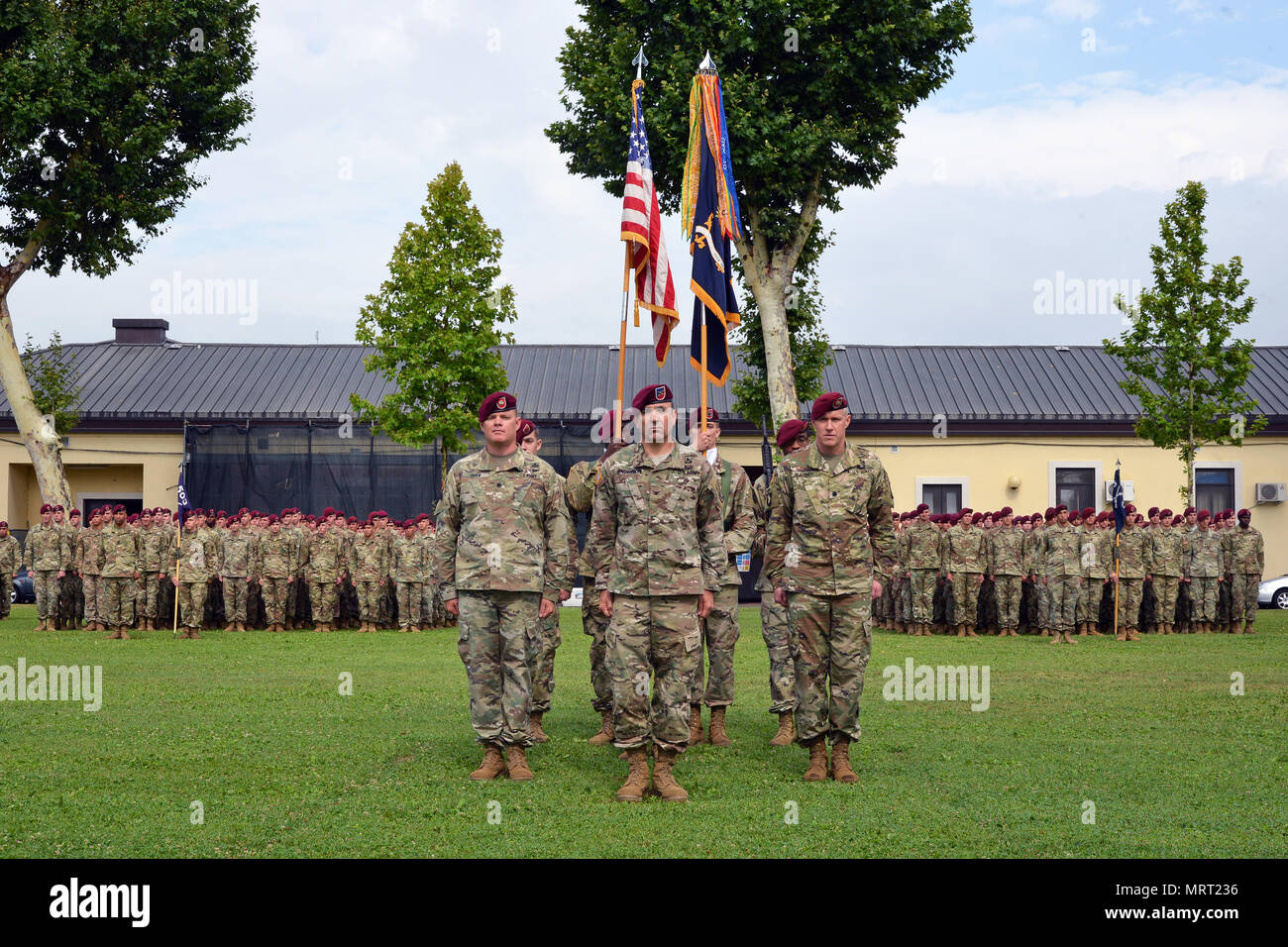 Lt. Col. Robert M. Shaw (left), incoming commander 1st Battalion 503rd ...