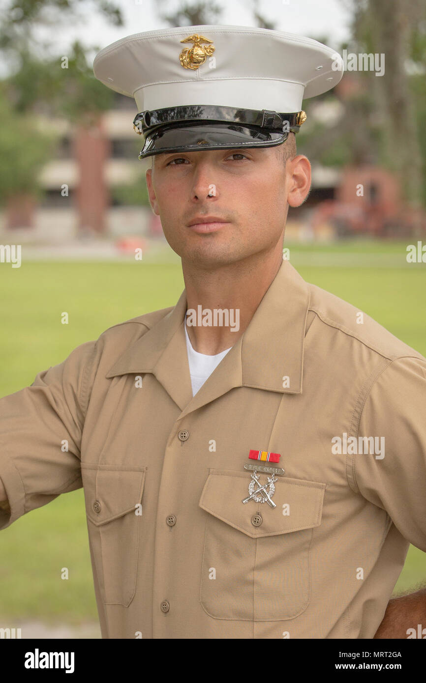 U.S. Marine Corps Pfc. Alexander T. De Avila, honor graduate for ...