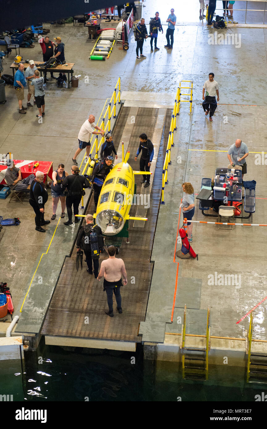 Fourth day of the International Human-Powered Submarine Races in the ...