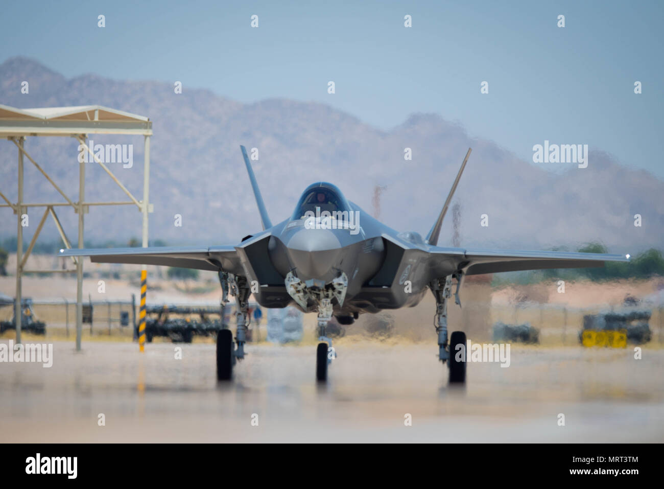 A Norwegian F-35 Lightning II, taxis off the runway June 29, 2017 at ...