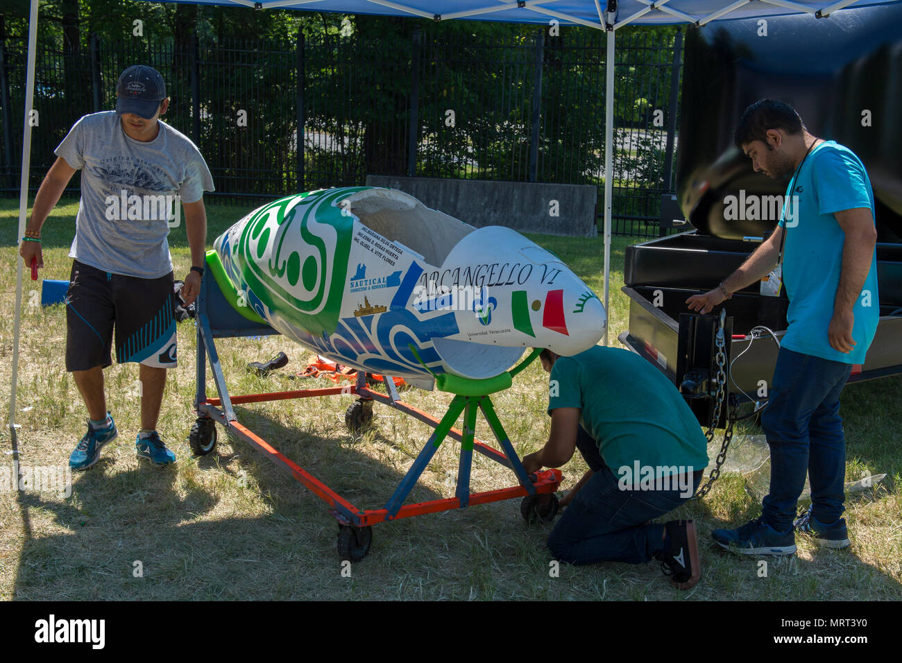 Fifth day of the International Human-Powered Submarine Races in the ...