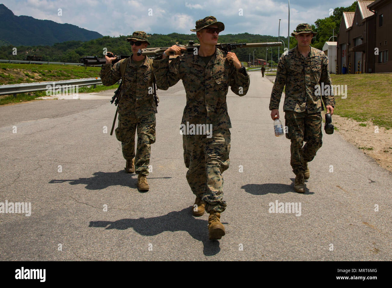 U.S. Marine Scout Snipers assigned to Weapons Company, 3rd battalion ...