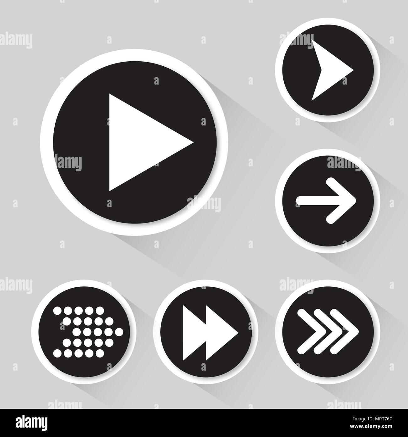 Arrow icon set. Vector Stock Vector Image & Art - Alamy