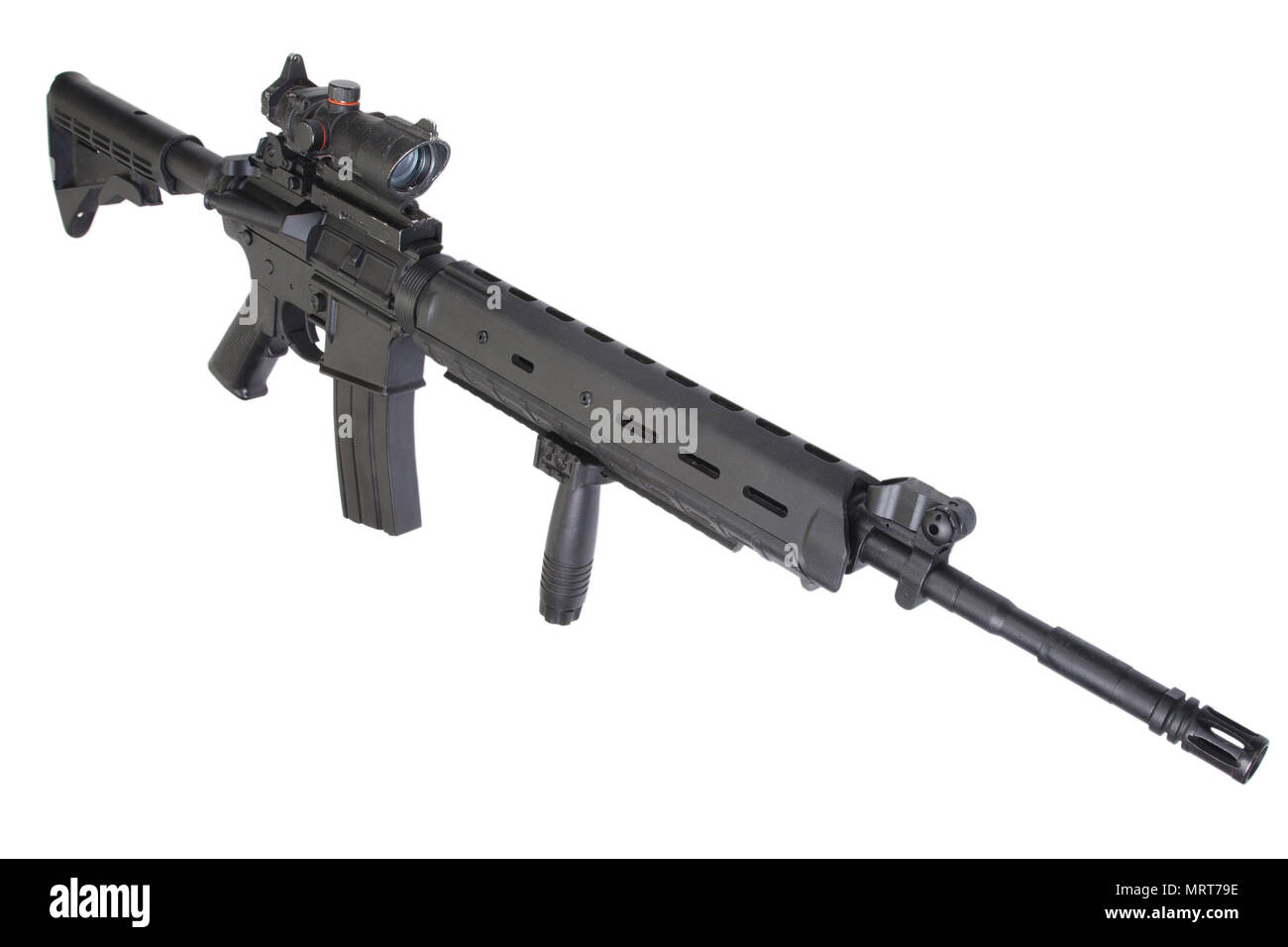 Designated marksmans rifle rifle isolated on a white background Stock ...