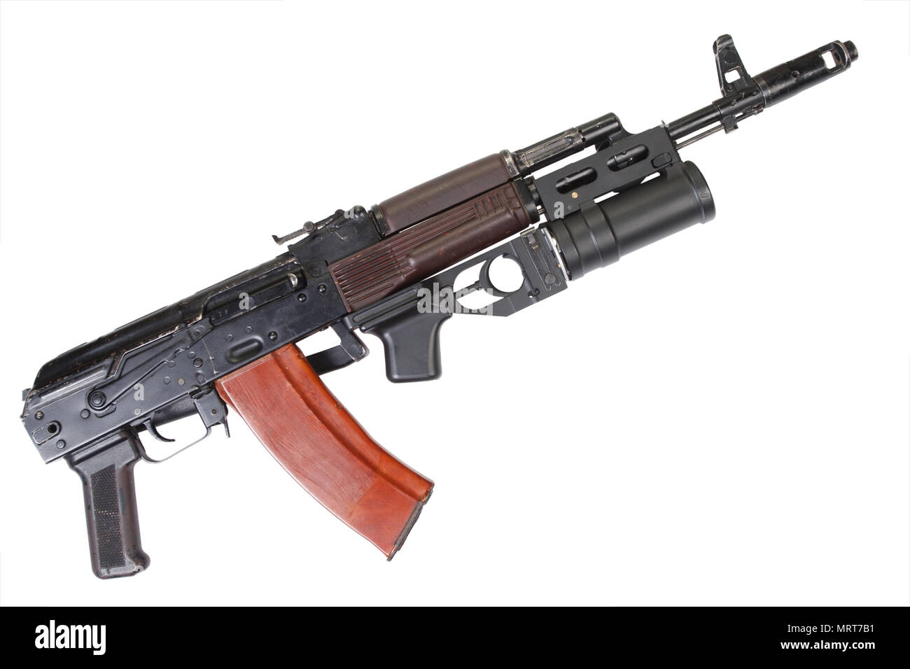 Kalashnikov AK 74 with GP-25 grenade launcher isolated on white Stock ...