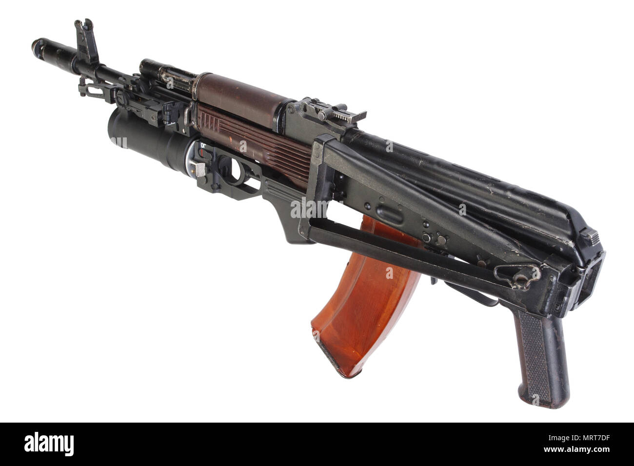 Kalashnikov AK 74 with GP-25 grenade launcher isolated on white Stock ...