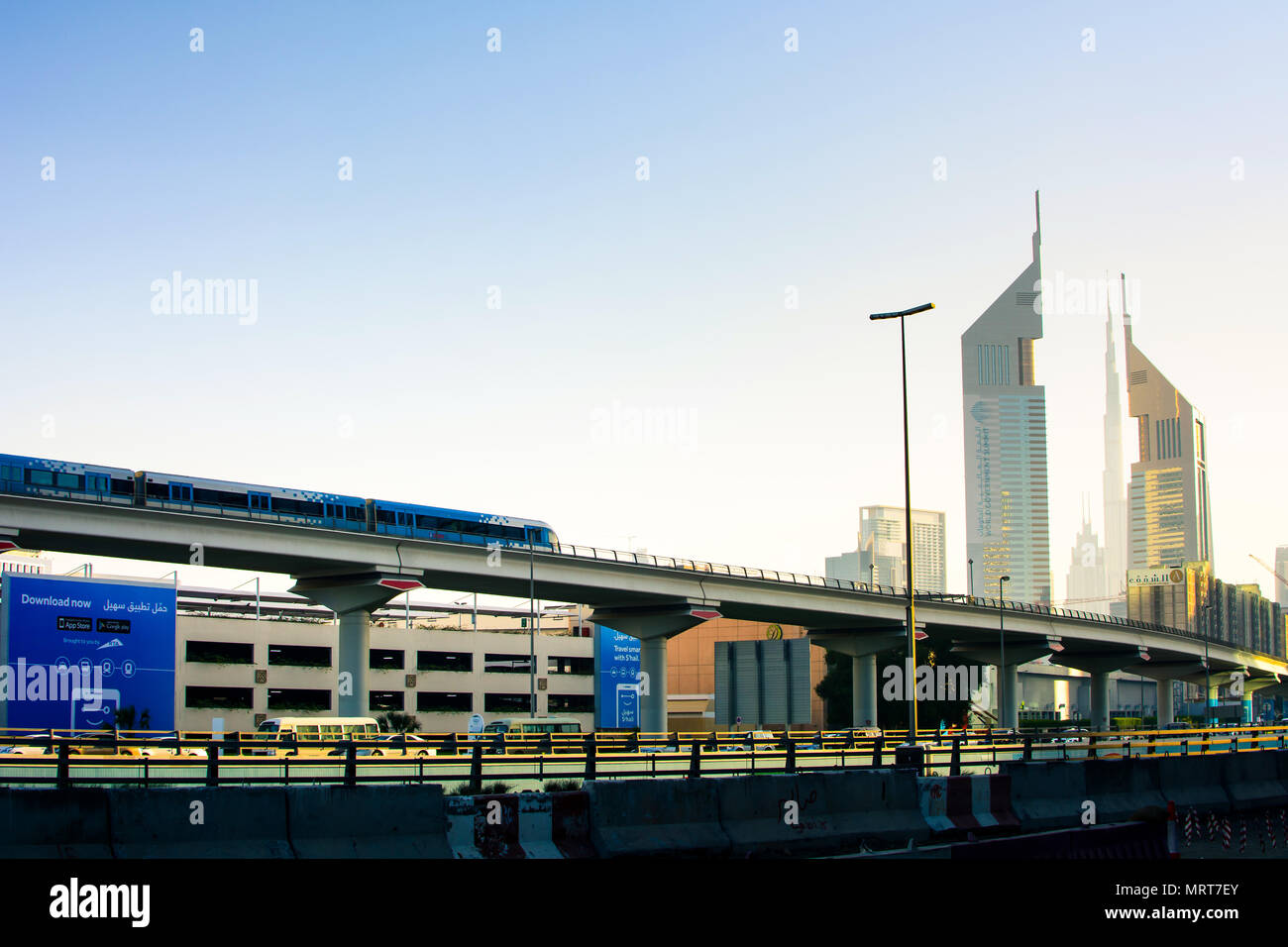 Downtown dubai metro rails hi-res stock photography and images - Alamy