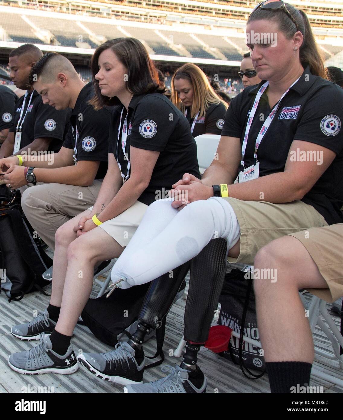 170701-N-KV163-147 CHICAGO (June 30, 2017) Members of team Army bow ...