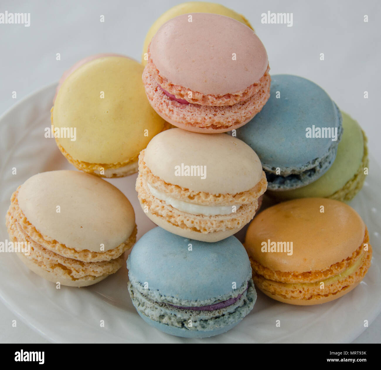 Delicious French Macarons of Pastel Colours Stock Photo - Alamy