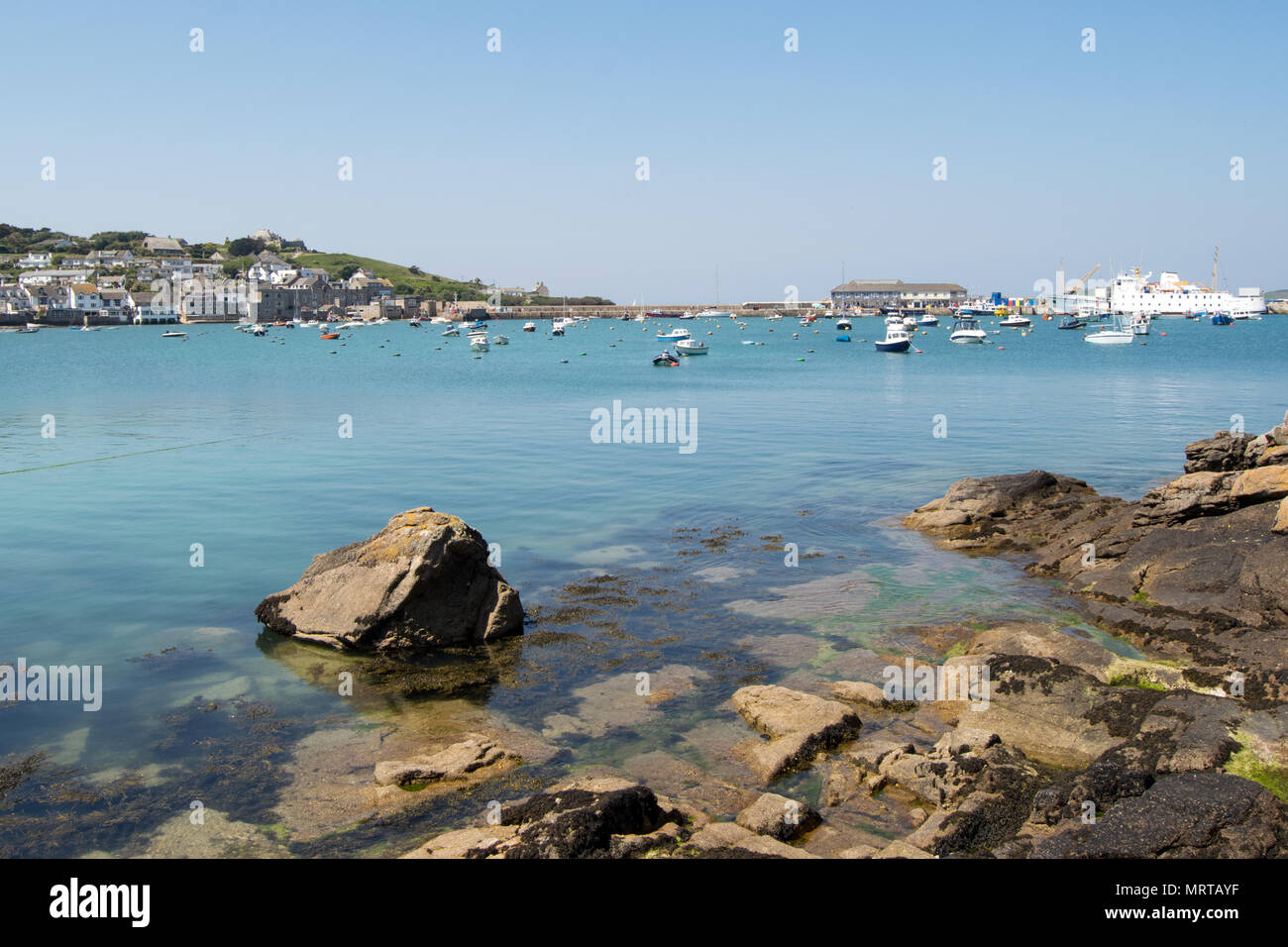 Hugh town harbour hi-res stock photography and images - Alamy