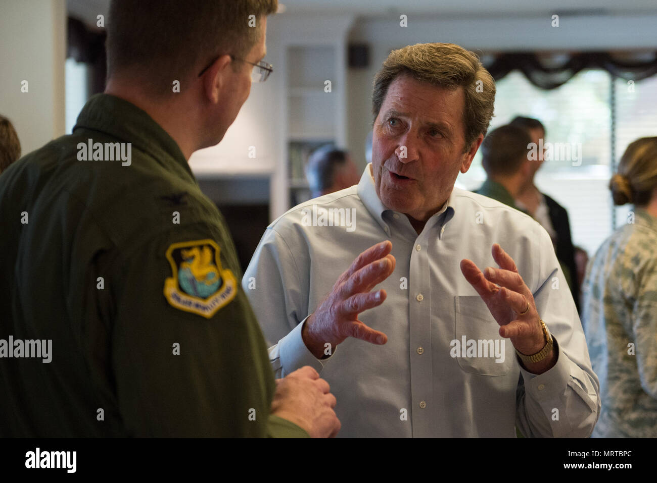 Rep. John Garamendi, D-Calif., talks with U.S. Air Force Col. Adrian ...