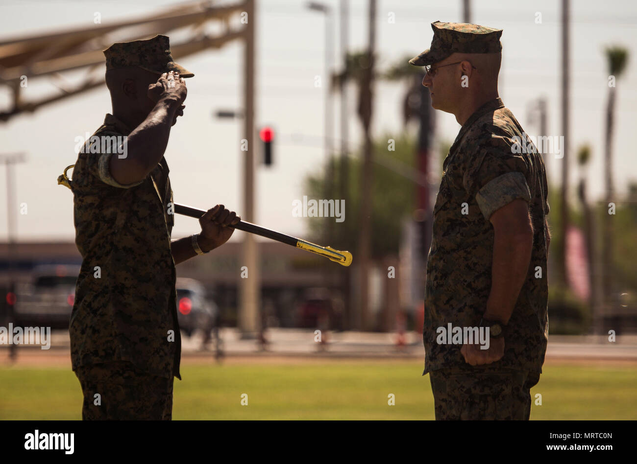 U.S. Marine Corps Sgt. Maj. Delvin R. Smythe, the Marine Corps Air ...