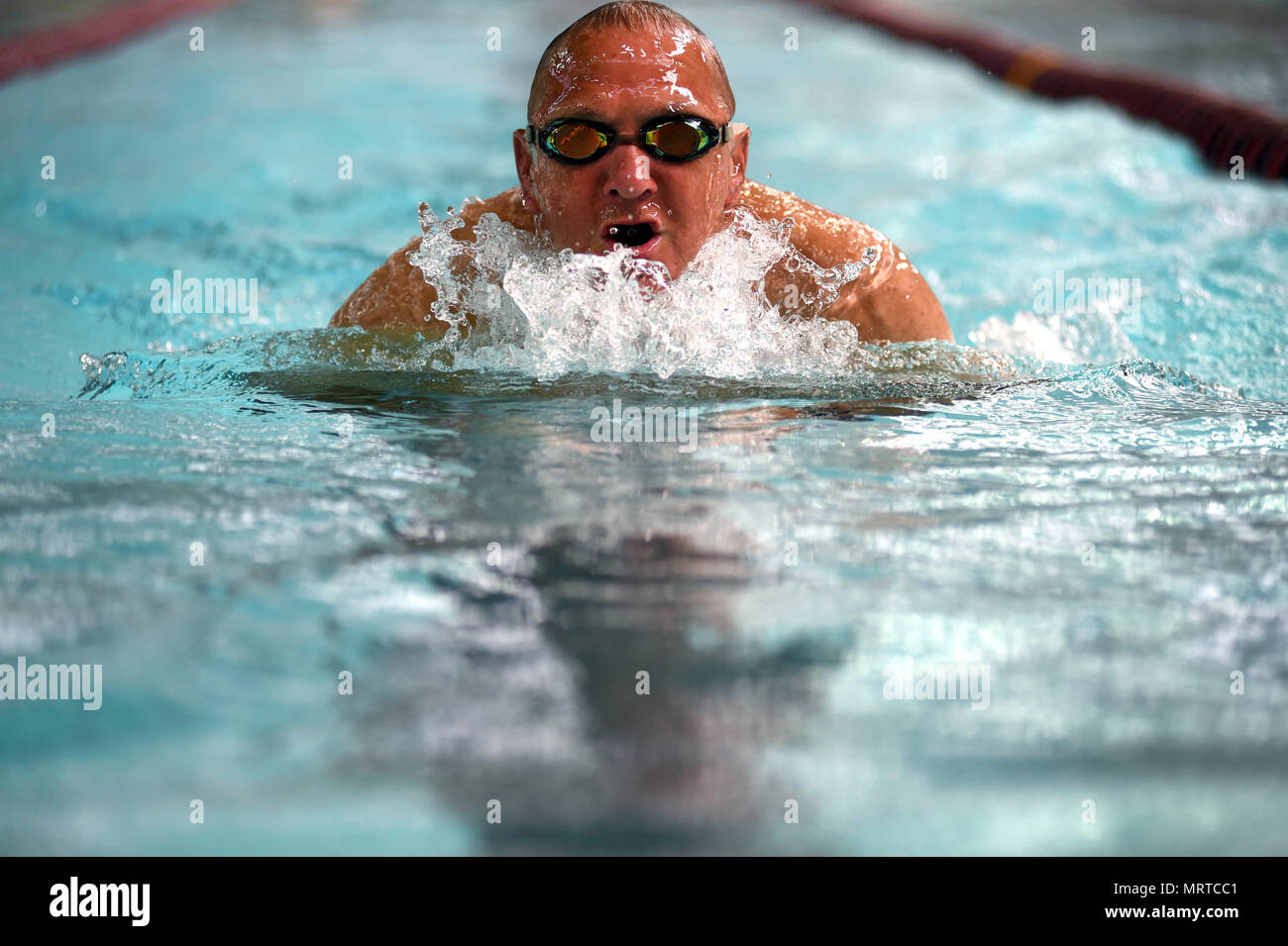 CHICAGO (July 5, 2017) - Team U.K. athlete John Marable prepares for ...