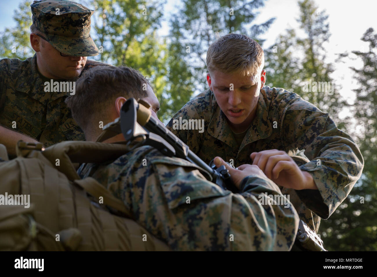 Lance Cpl. Wyatt McKee, a rifleman with Marine Rotational Force Europe ...