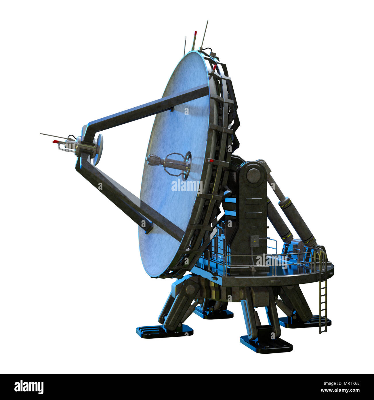 3D rendering of a satellite dish isolated on white background Stock ...