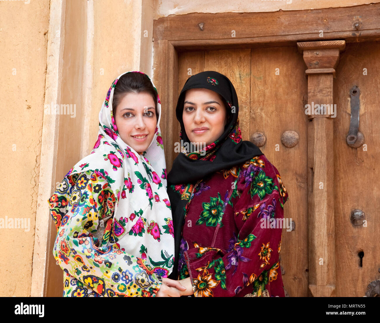ABYANEH, IRAN - MAJ 13: The women's traditional costume consisting of a ...