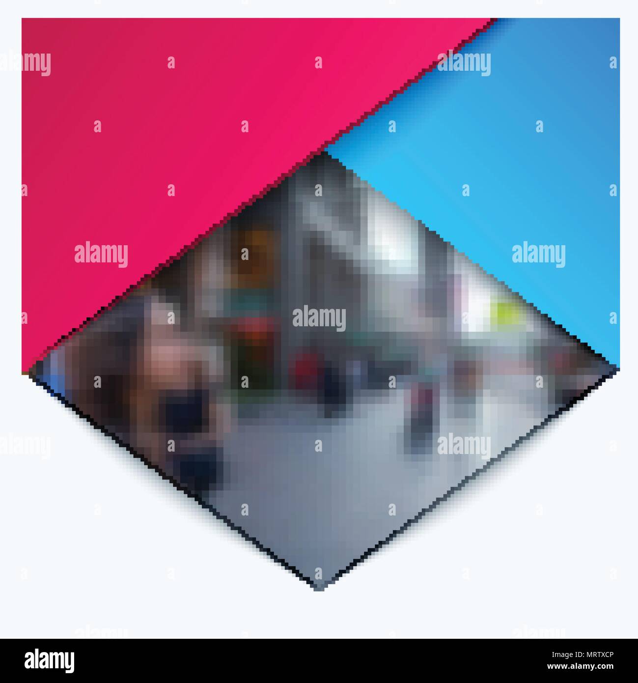 Abstract material design style of colourful vector elements for modern ...