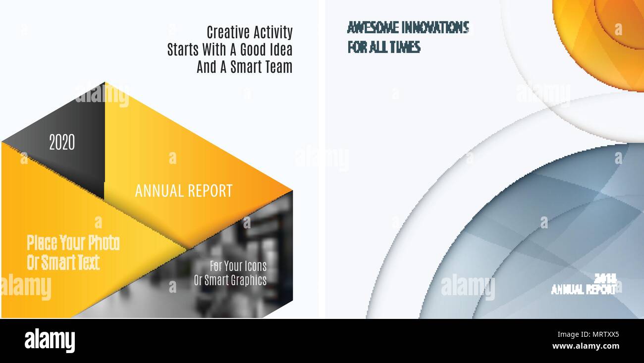 Abstract double-page brochure material design style with colourful ...
