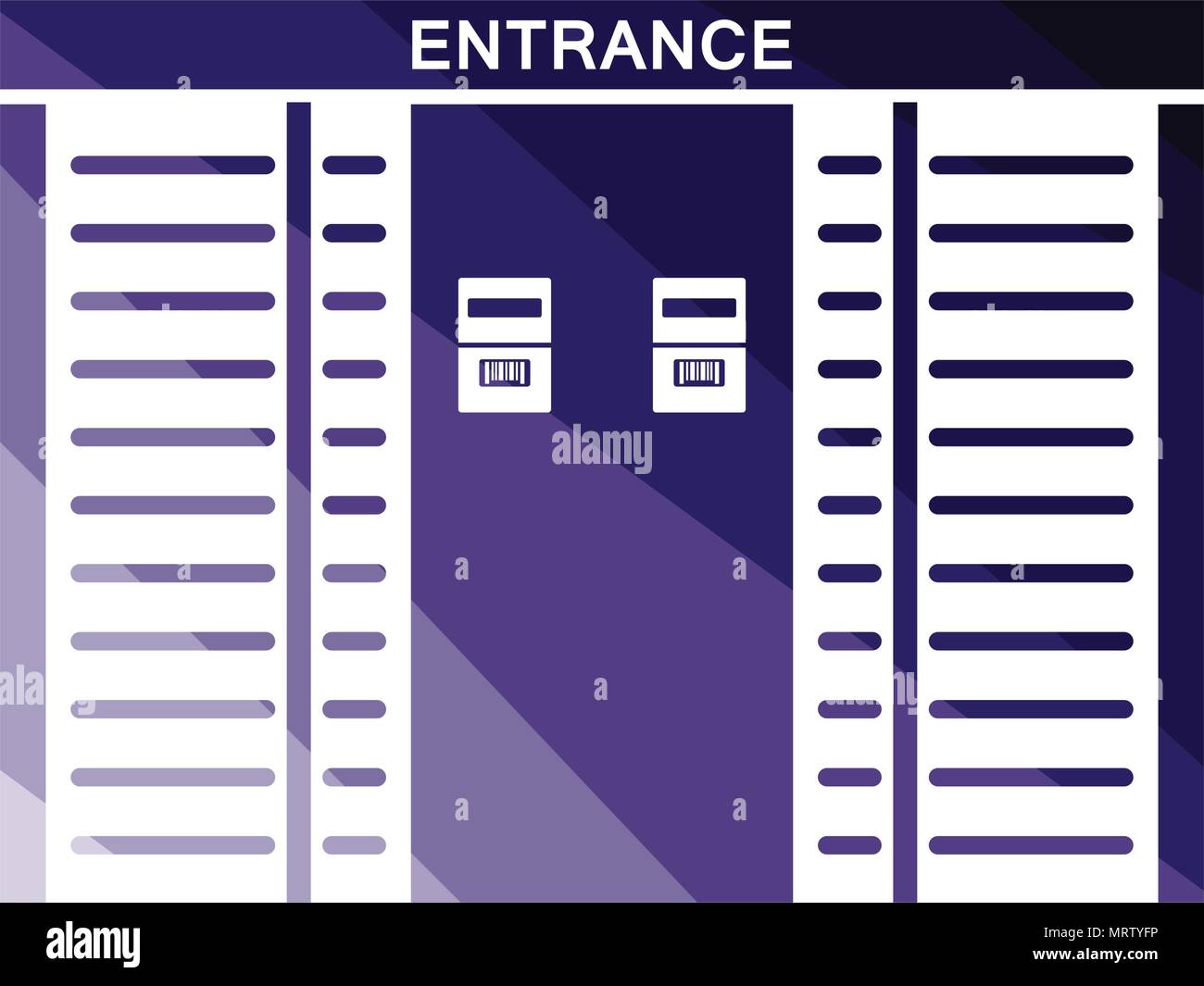 Entrance gate soccer stadium Stock Vector Images - Alamy