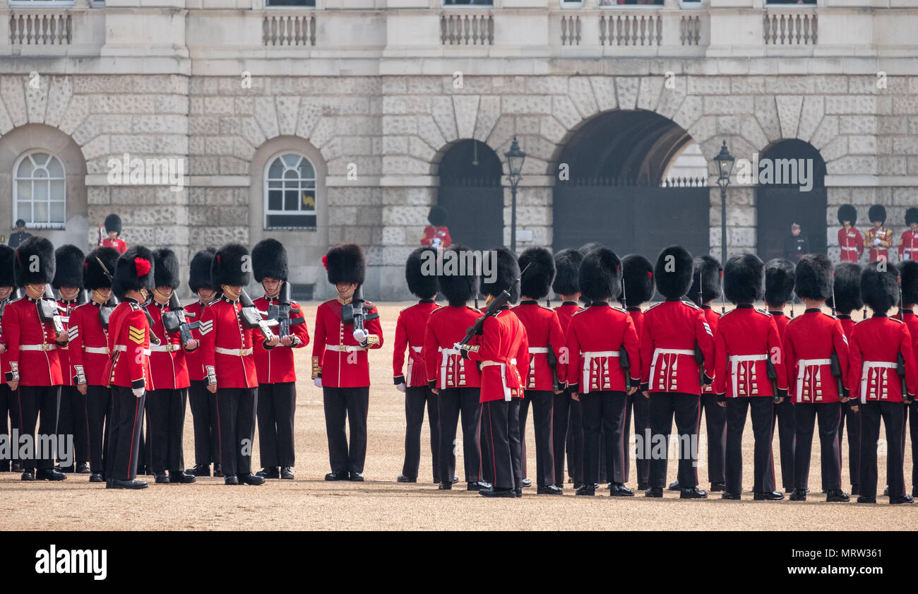 Trooping the Colour military ceremony in London UK, with Coldstream ...