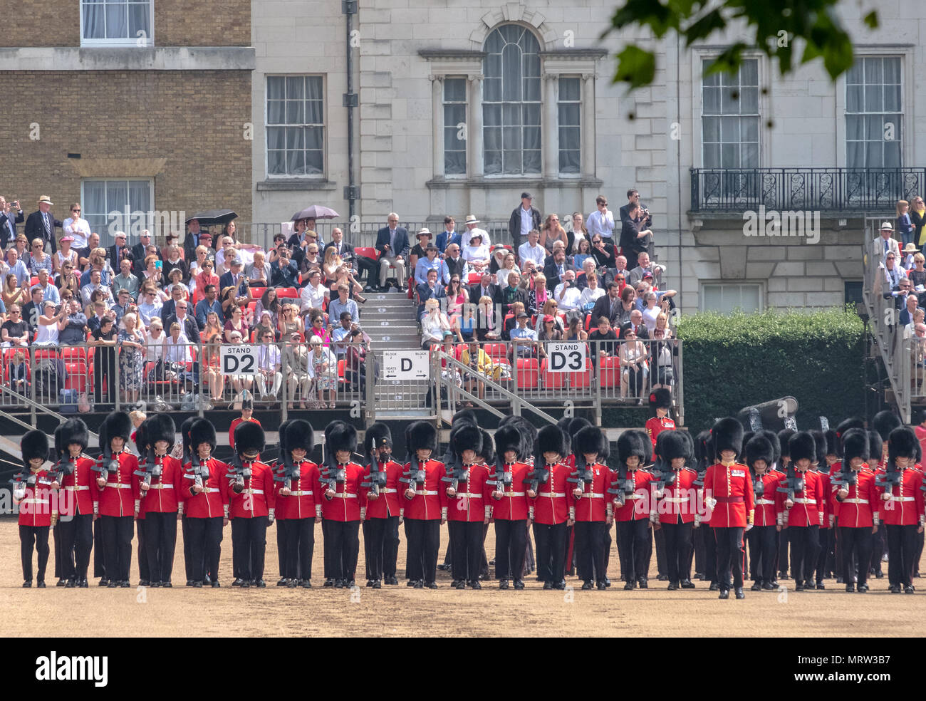 Panorama of Trooping the Colour military ceremony at Horse Guards ...