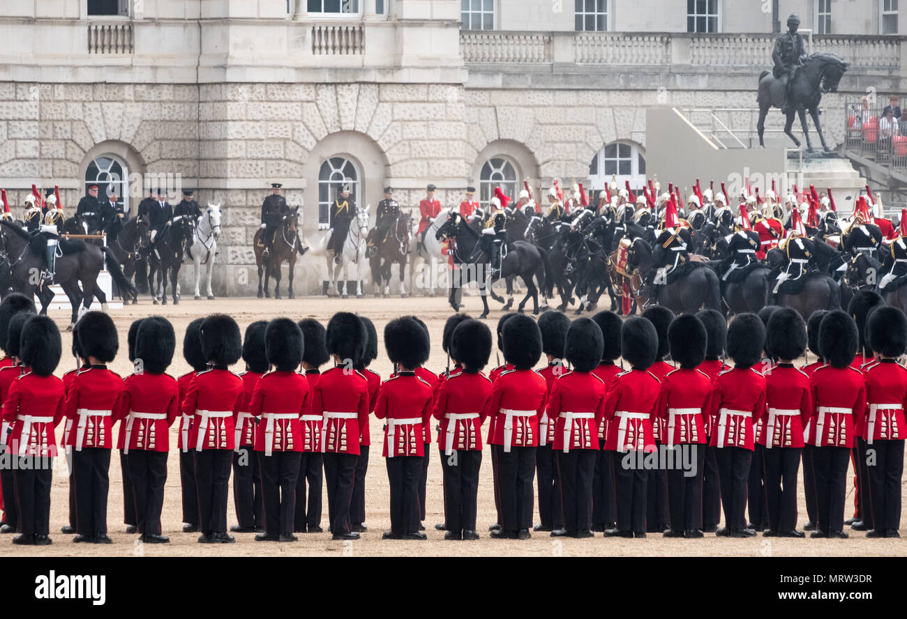 Trooping the Colour military ceremony in London UK, with Coldstream ...