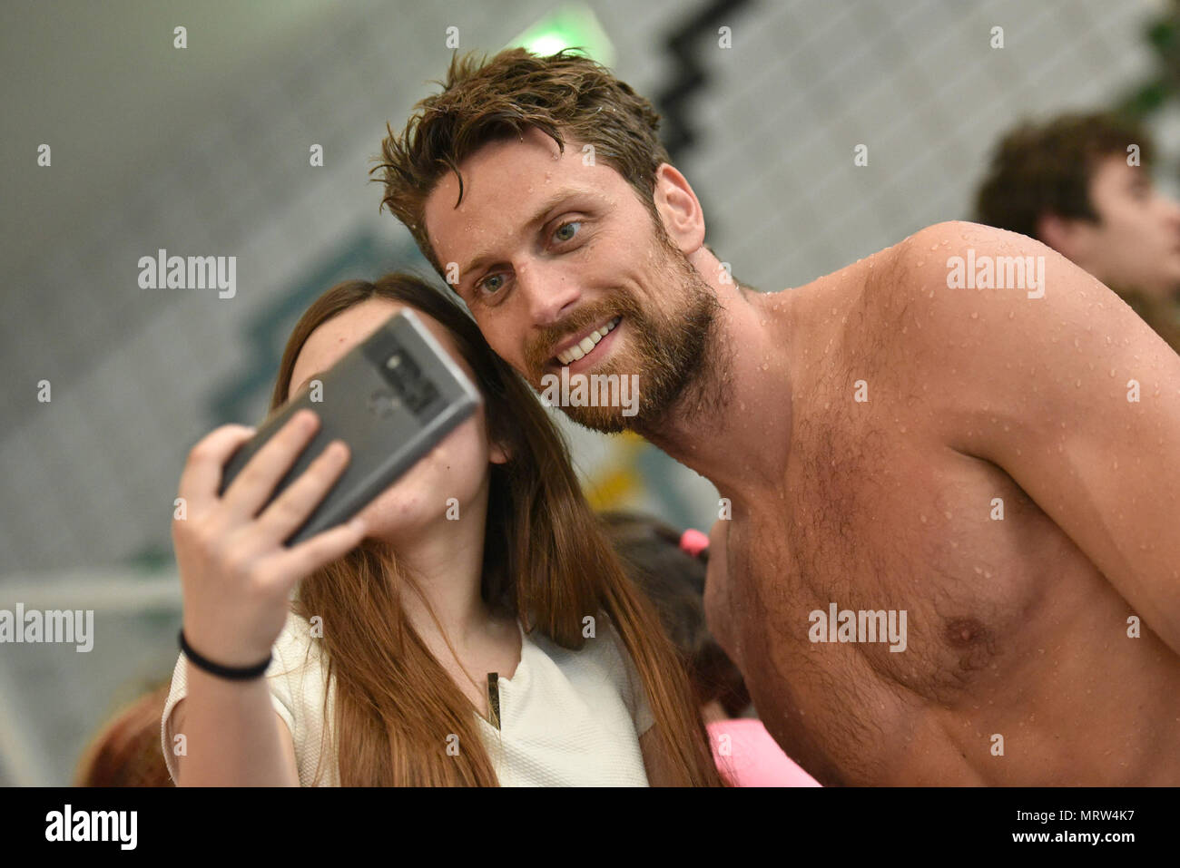 Naples, Italy. 26th May, 2018. Luca Dotto during the swimming race of ...