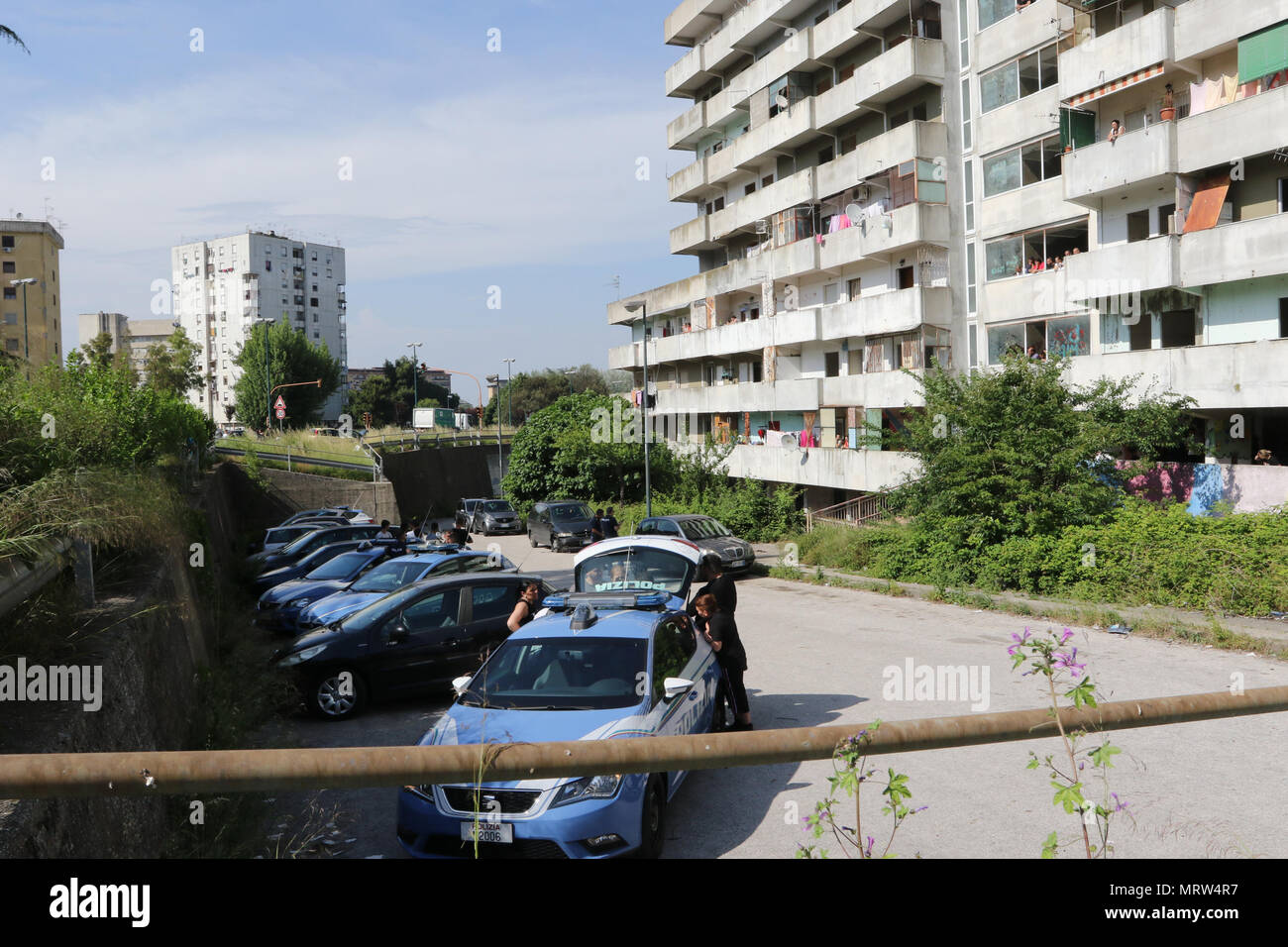 Naples, Italy. 26th May, 2018. In Scampia district of Naples, famous ...