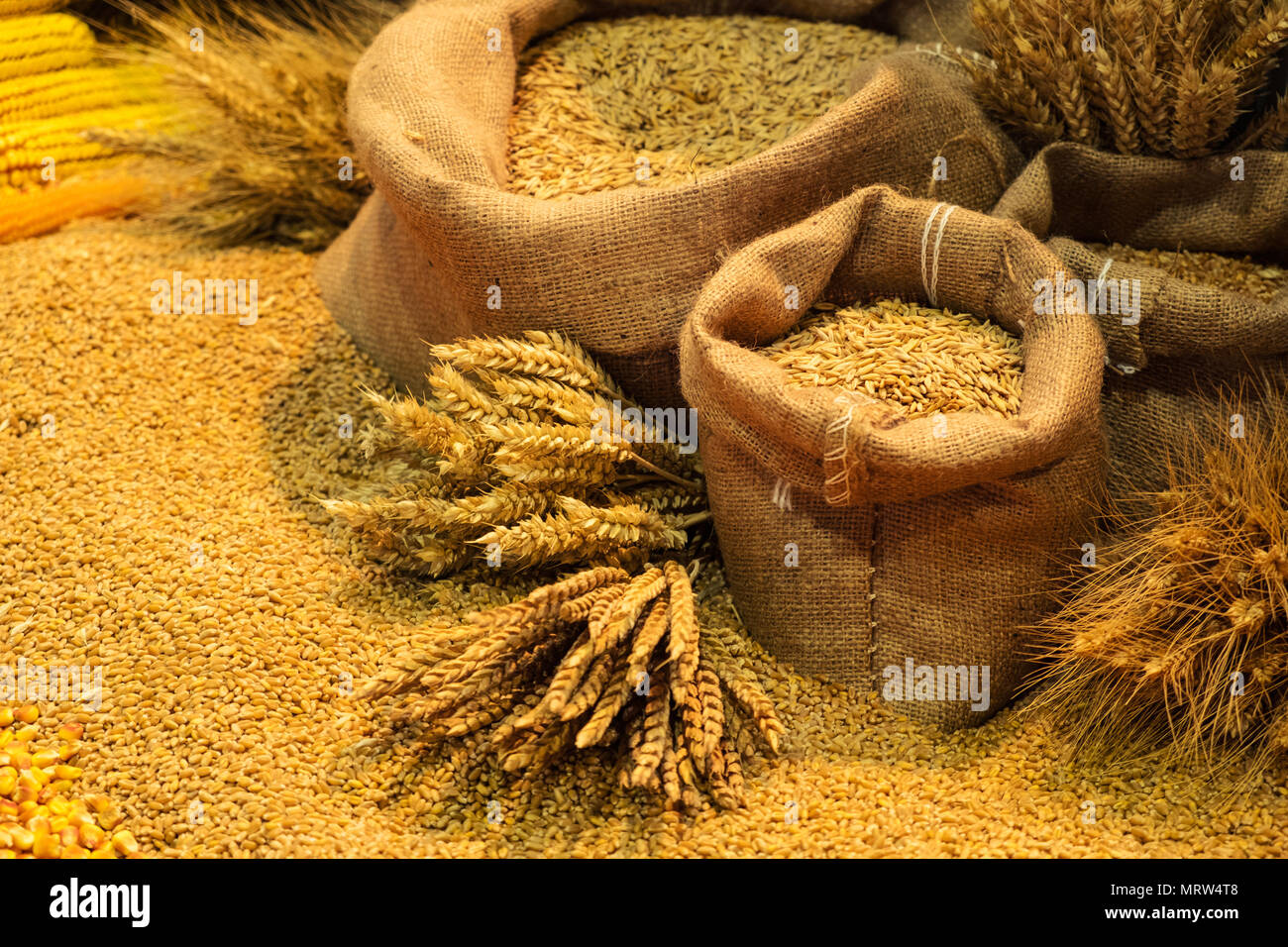 Bags of grains hi-res stock photography and images - Alamy