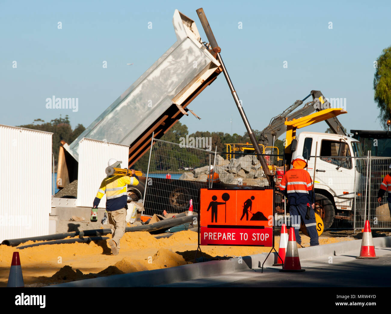 Active Construction Site Stock Photo - Alamy