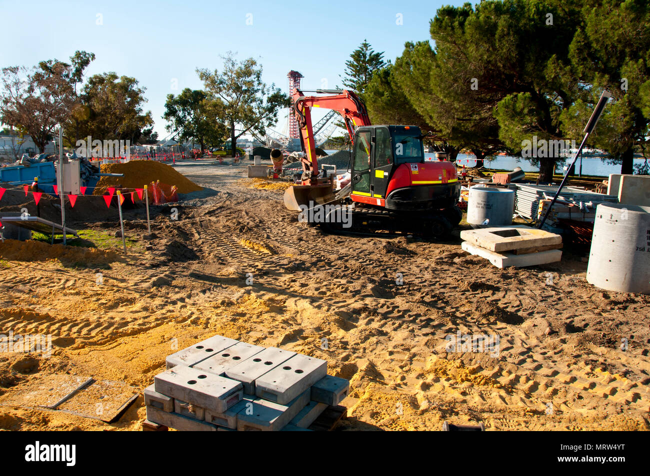 Active Construction Site Stock Photo - Alamy