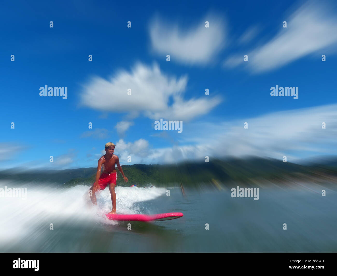 Surfing, Baler, Philippines Stock Photo - Alamy