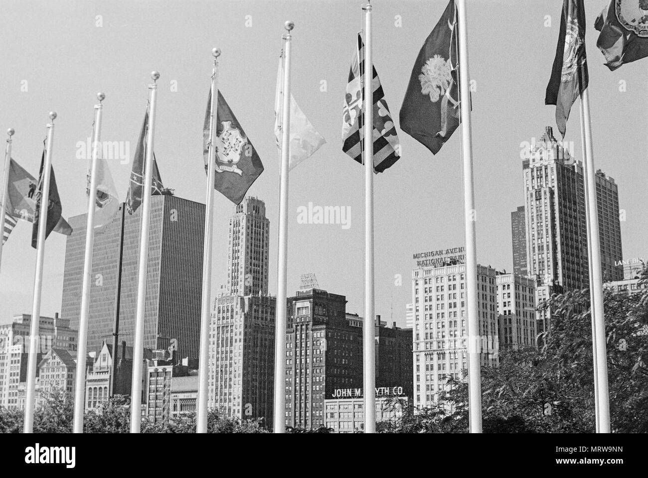 Part of the Chicago skyline, 1980 Stock Photo - Alamy