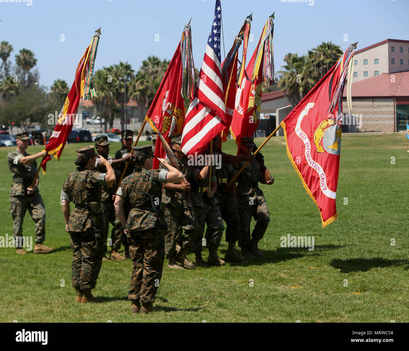 Col. Bobbi Shea (left) and Col. Dawn R. Alonso (right) salute the ...