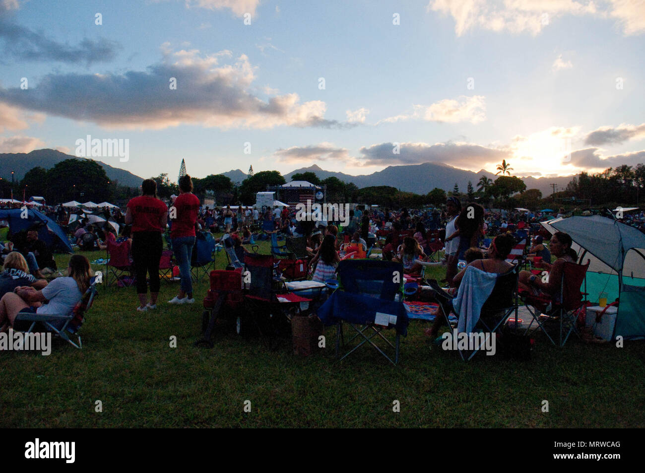 SCHOFIELD BARRACKS — Attendees at the Fourth of July Spectacular relax ...