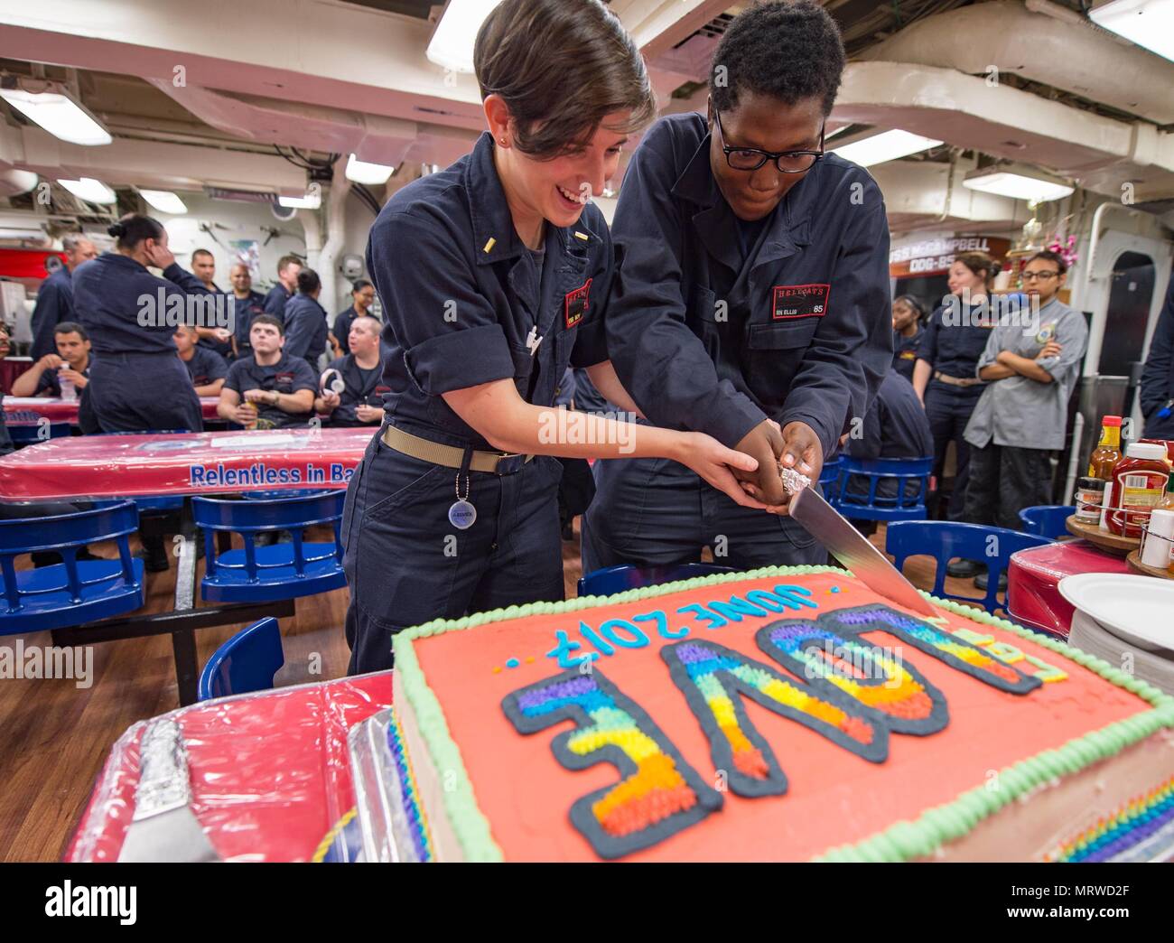 170530-N-HI376-043 SOUTH PACIFIC (June 30, 2017) Ensign Casey Roy and ...