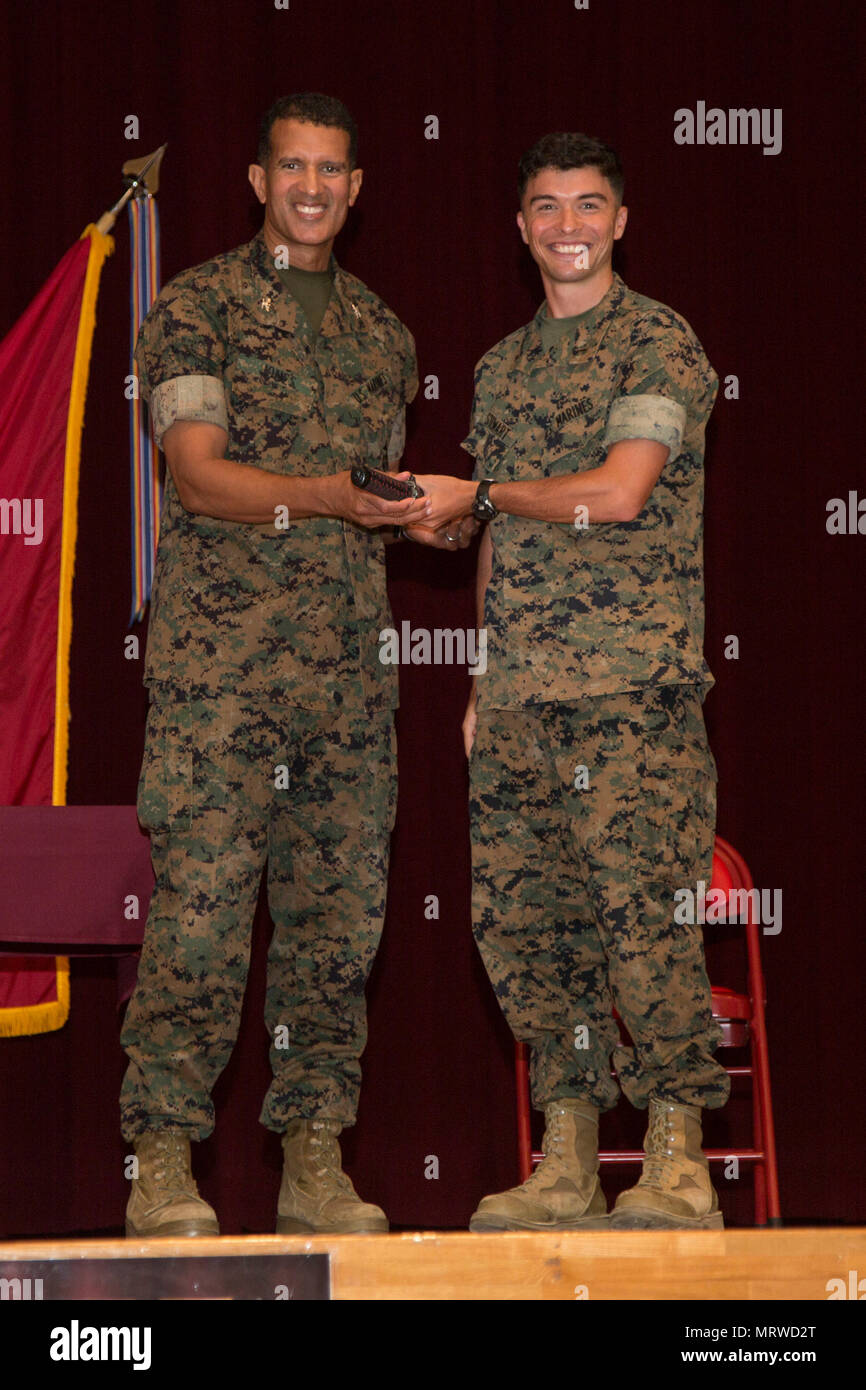 U.S. Marine Corps 1st Lt. Timothy Stewart, an intelligence officer with ...