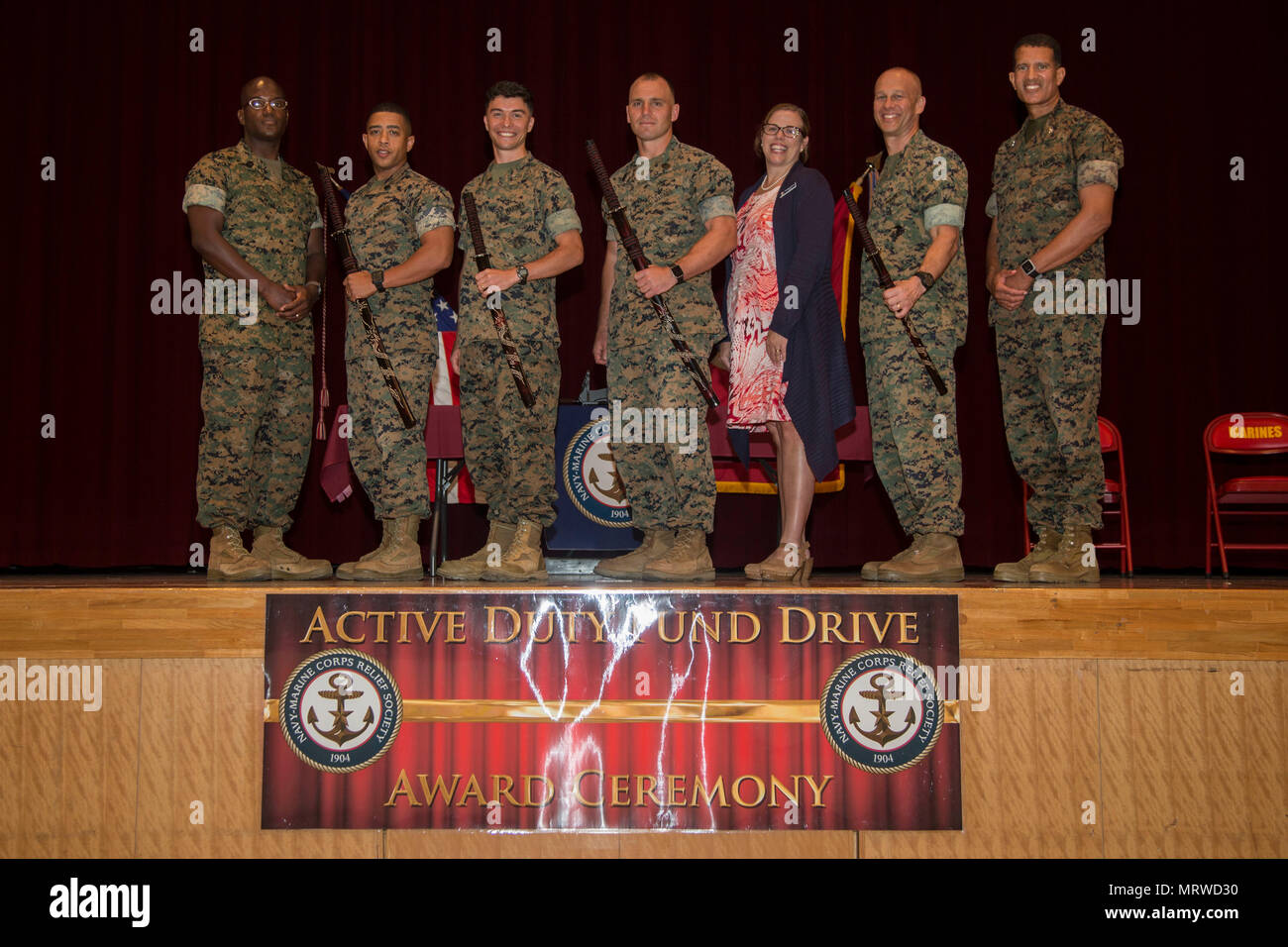 (From left to right) U.S. Marine Corps Master Gunnery Sgt. Tarik Inge ...