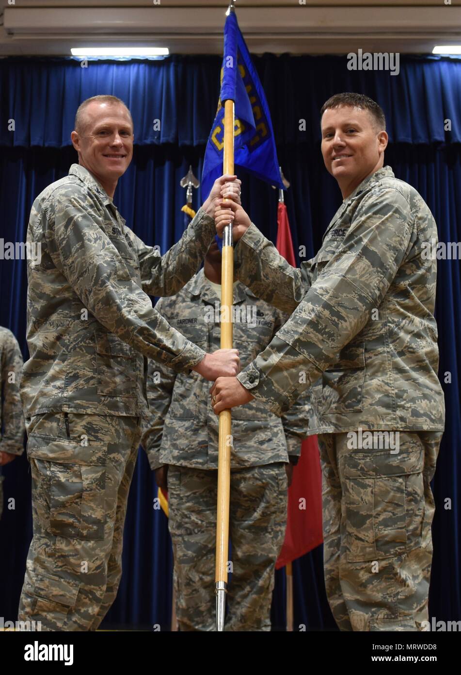 U.S. Air Force Lt. Col. David Stevenson (right), 39th Communications ...