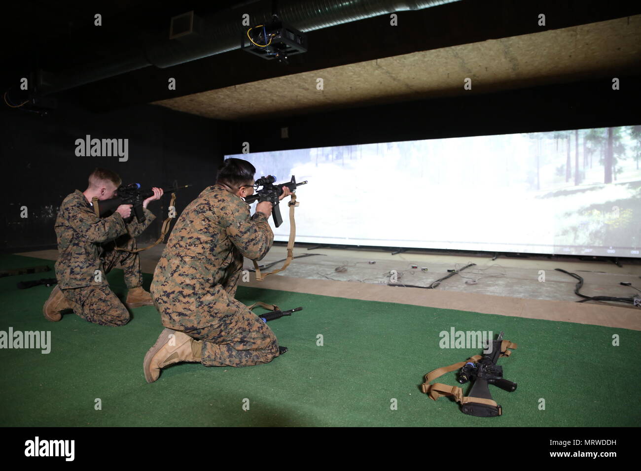 Cpls. Noah Paul and Geovanni Martinez, combat marksmanship coaches and ...