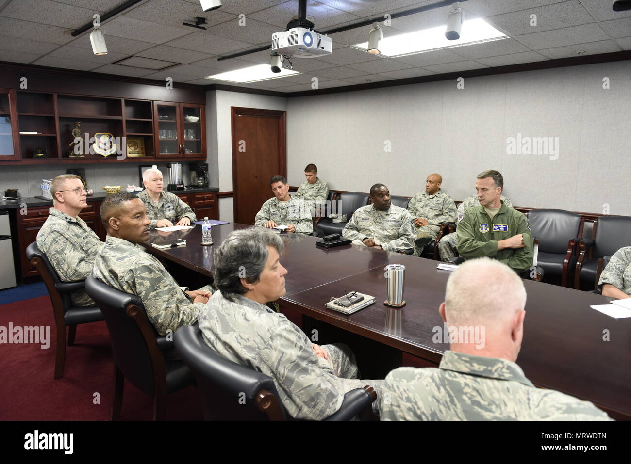 At the end of the table U.S. Air Force Lt. Gen. Scott Rice, Director of ...