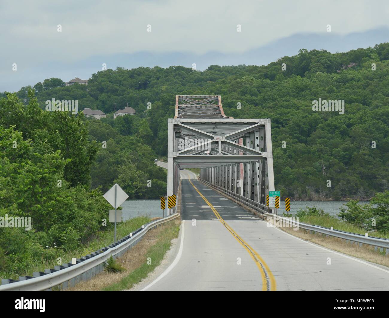 Covered bridge crossing Table Rock Lake, on the way to Branson ...