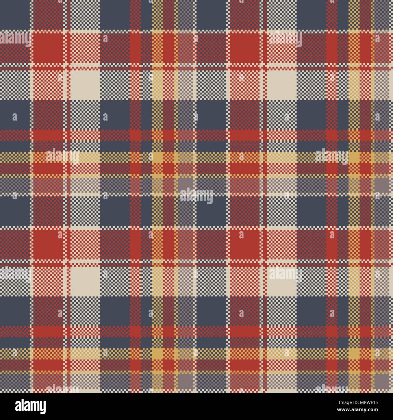 Tartan coarse fabric texture seamless pattern. Vector illustration ...
