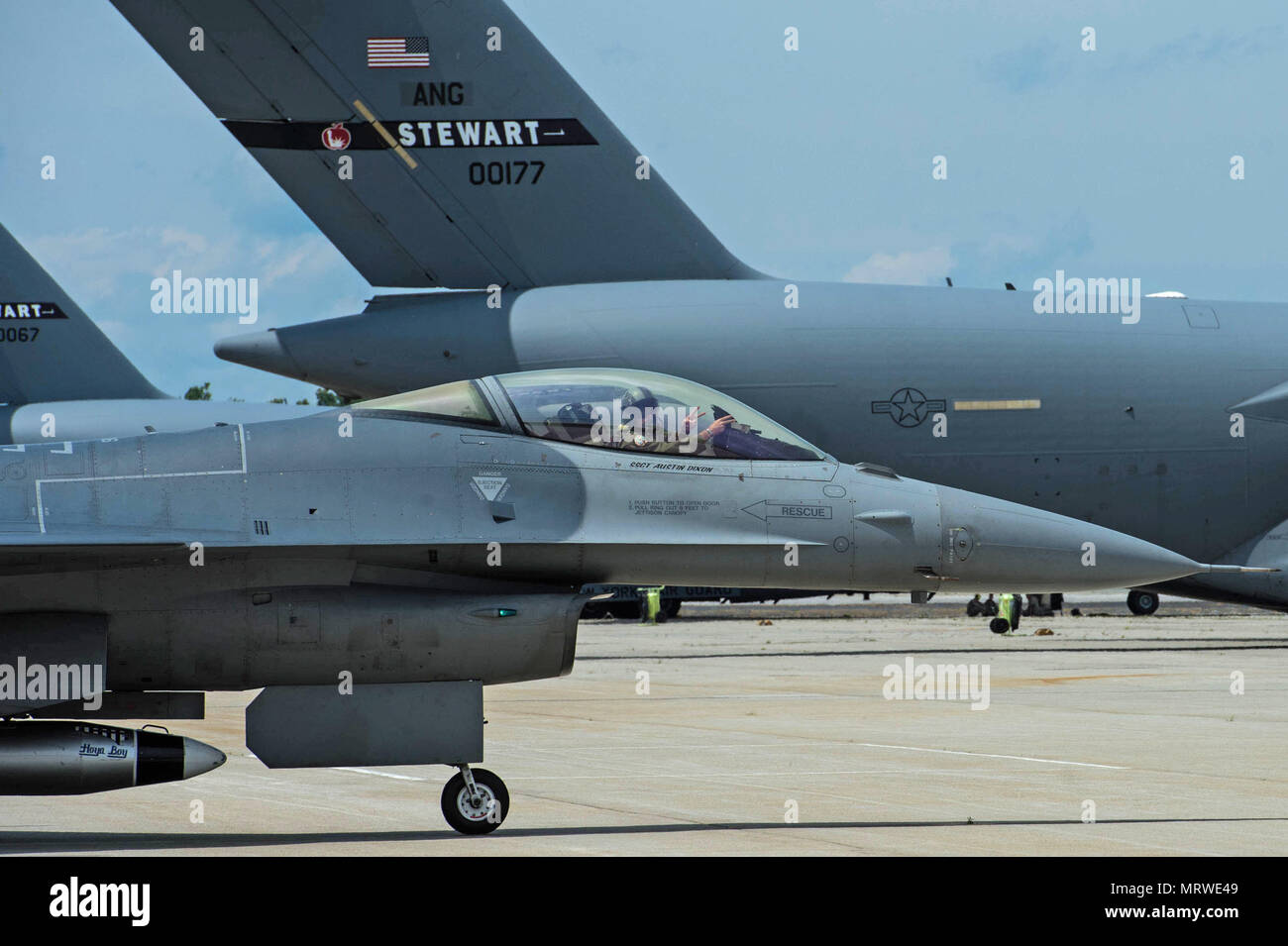 U.S. Air Force Maj. John Waters, F-16 Viper Demonstration Team pilot ...