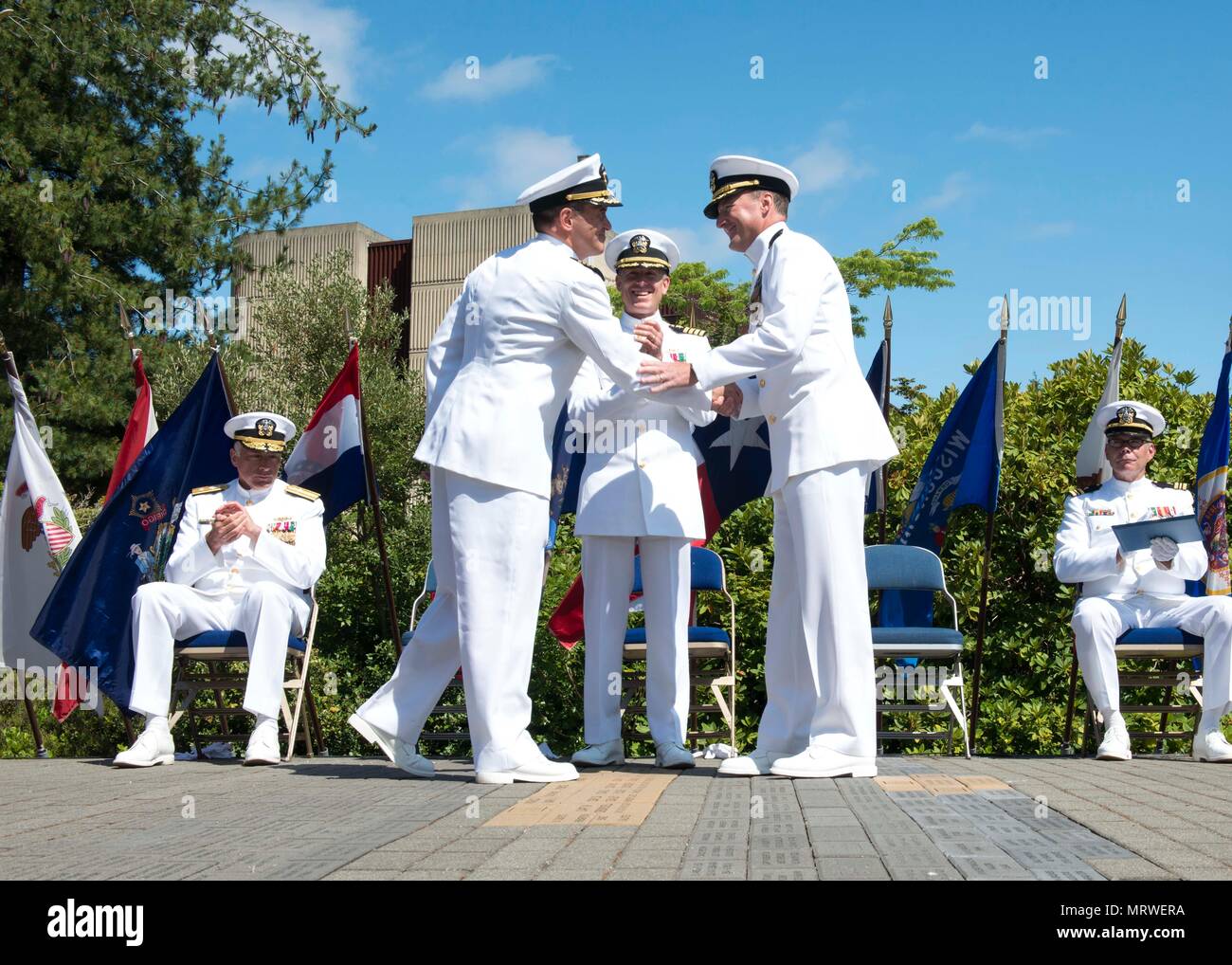 BANGOR, Wash. (July 07, 2017) Capt. Joseph Turk, left, from Eau Claire ...