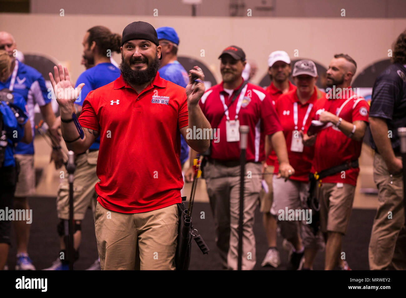 U.S. Marine Corps veteran Jeremy Lake smiles during the 2017 DoD ...
