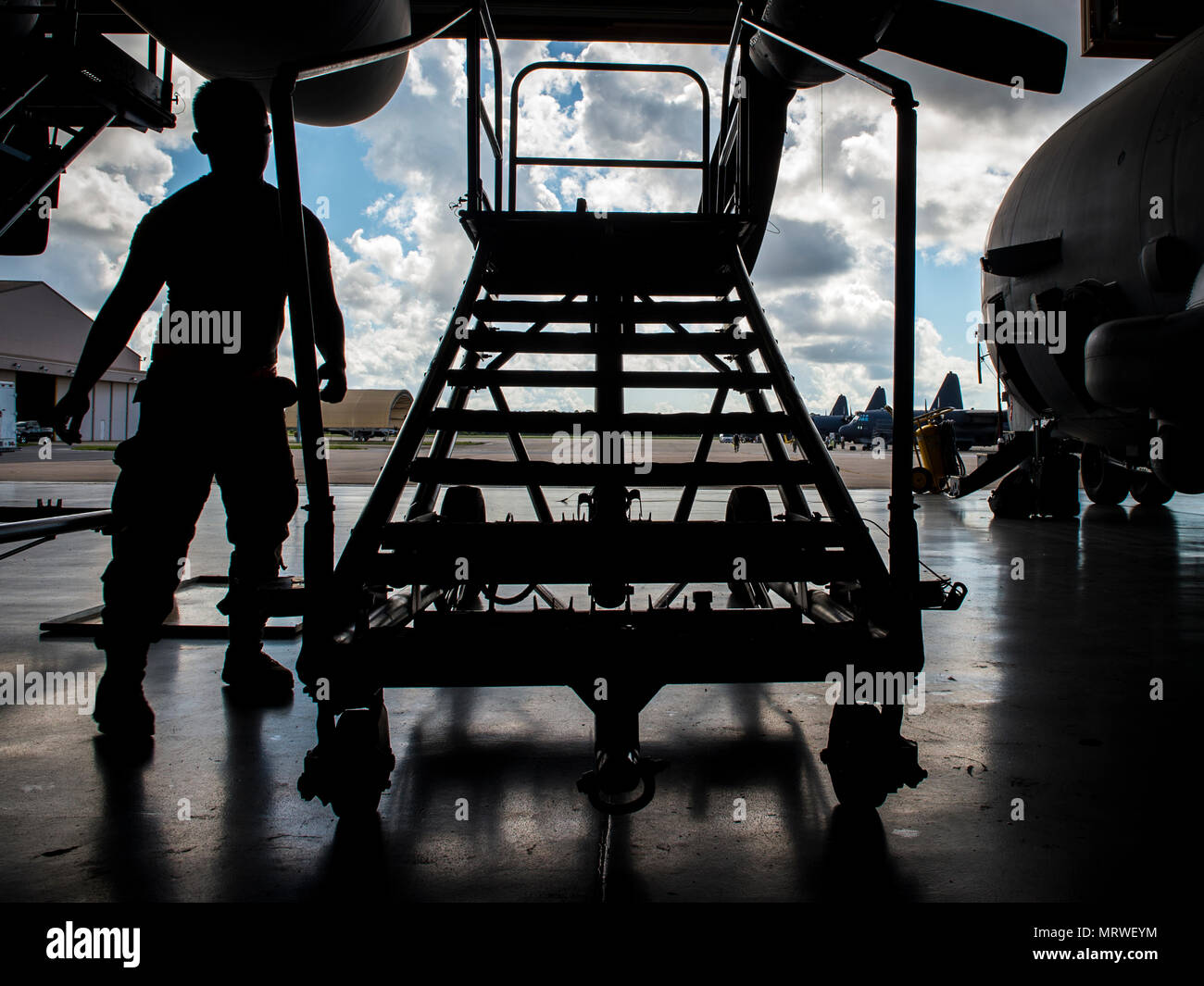 Aerospace propulsion technicians with the 1st Special Operations Aircraft Maintenance Squadron ...